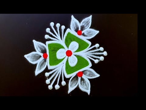 3 Small muggulu designs 🍀 Very very easy kolangal 🍀 trendy kolam 🍀 ...