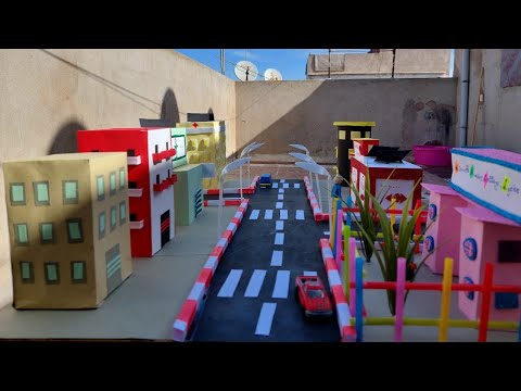 Diy miniature modern city/how to make model of city - YouTube