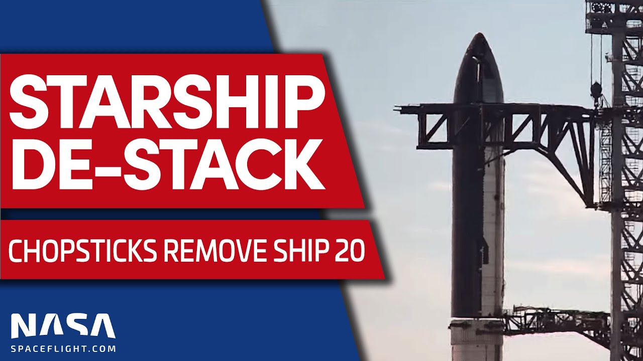 SpaceX Starship De-stacked from Super Heavy with Chopsticks for First ...