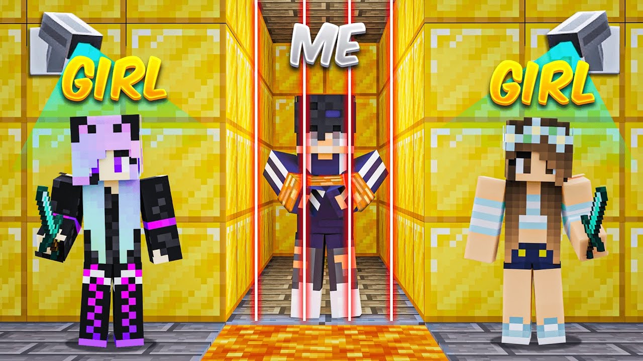I Got TRAPPED in the GIRLS ONLY Server in Minecraft! - YouTube