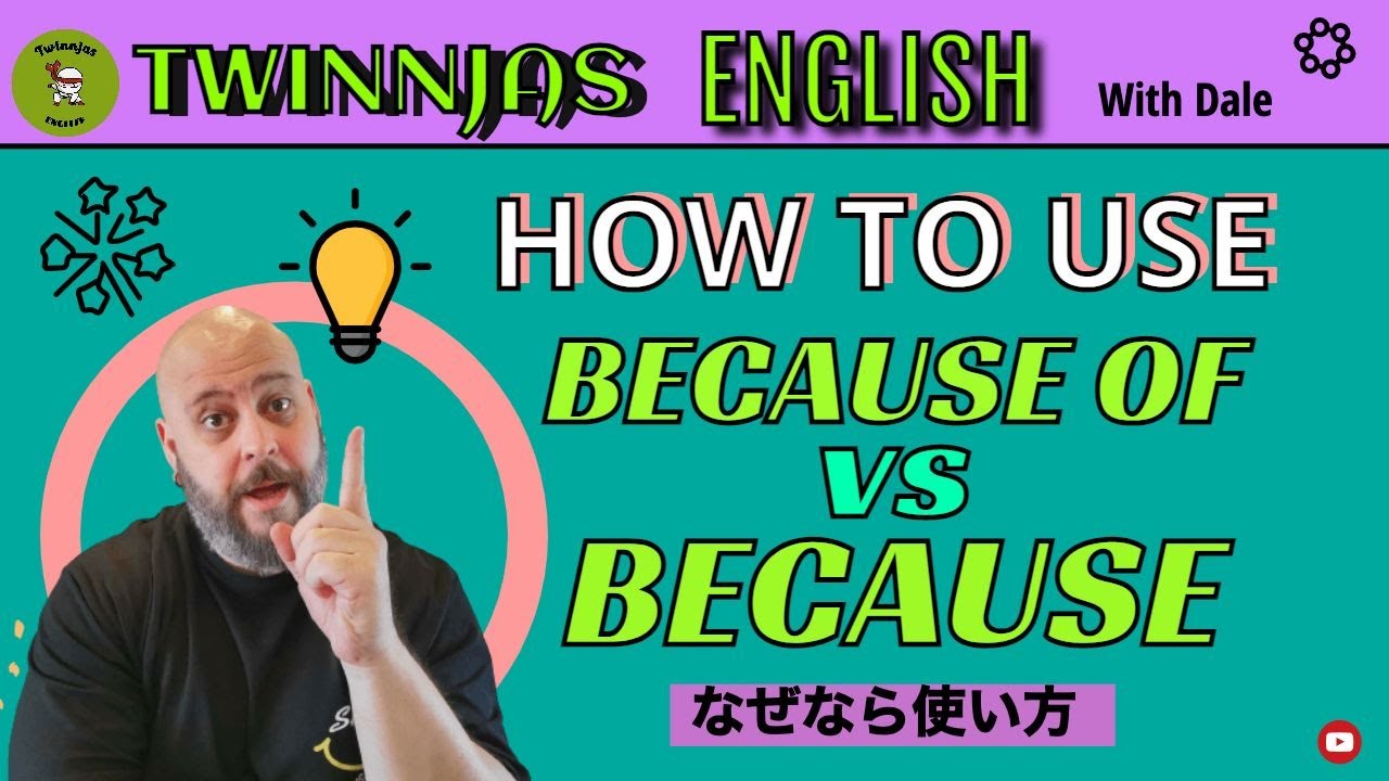 Because Of vs Because (vocabulary) ワンポイントレッスン英会話ボキャブラリー - YouTube