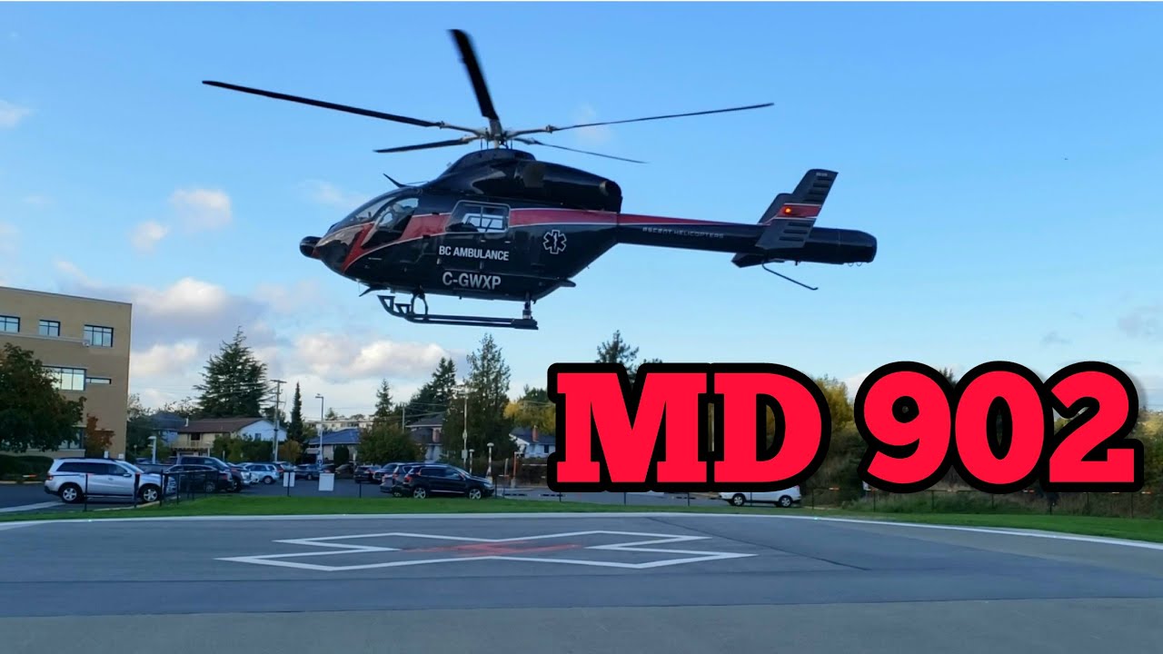 MD-902 NOTAR Air Ambulance operated by Ascent Helicopters lift off from ...
