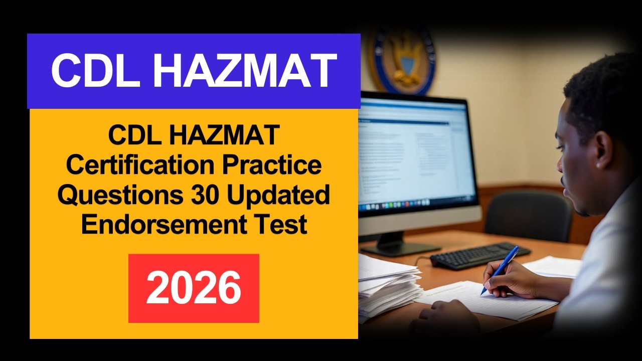 CDL HAZMAT Certification Practice Questions 2026 – 30 Updated ...