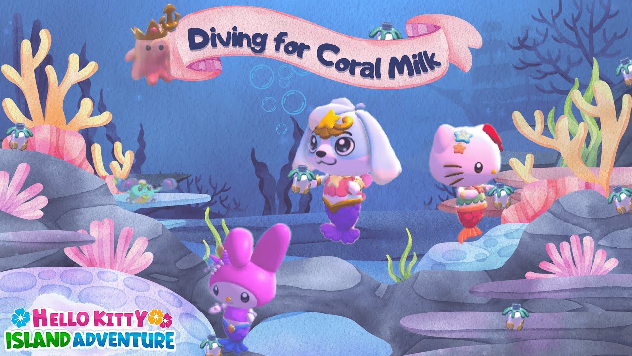 Coral Milk spawn locations | HELLO KITTY ISLAND ADVENTURE - YouTube