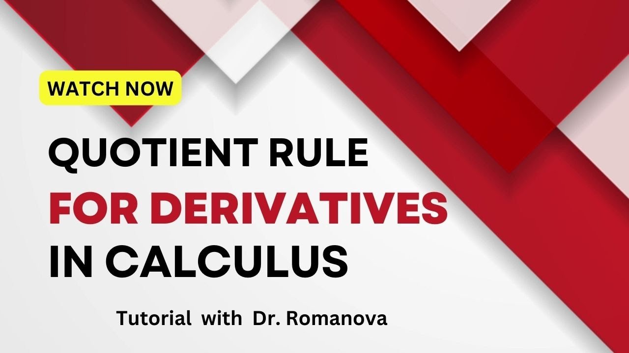 Mastering the Quotient Rule in Calculus: Practice Set included - YouTube