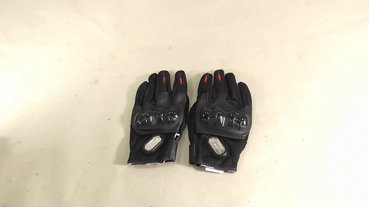 Перчатки PRO-BIKER MCS-25 (черные) - YouTube