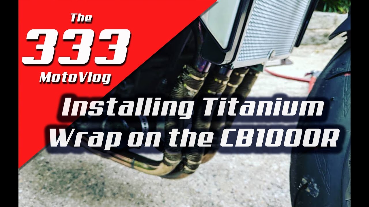 Installing Titanium Pipe Wrap on the 2018 Honda CB1000R - YouTube
