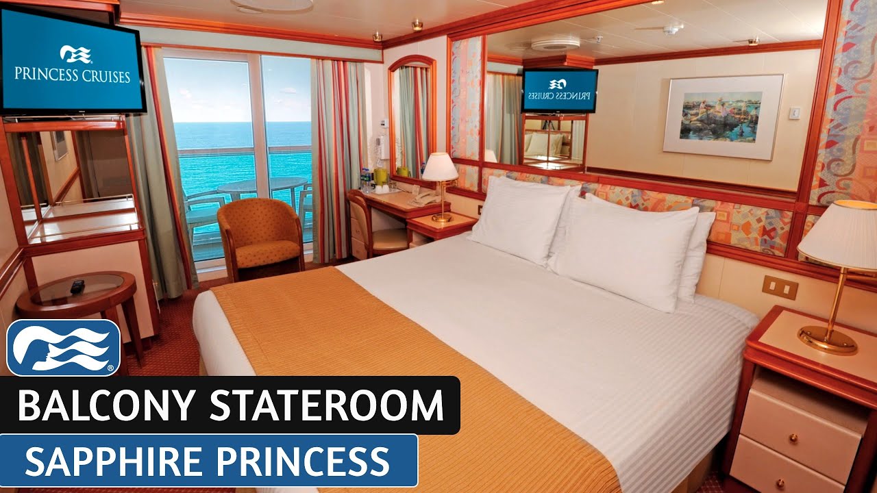 Sapphire Princess | Balcony Stateroom Full Walkthrough Tour | 4k - YouTube