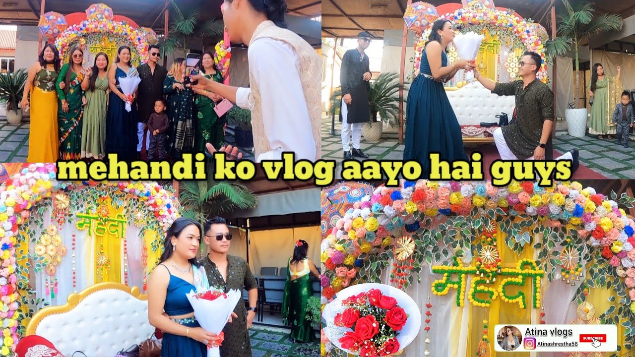 Mehandi ko vlog aayo hai guys // congratulation both of you// Atina ...