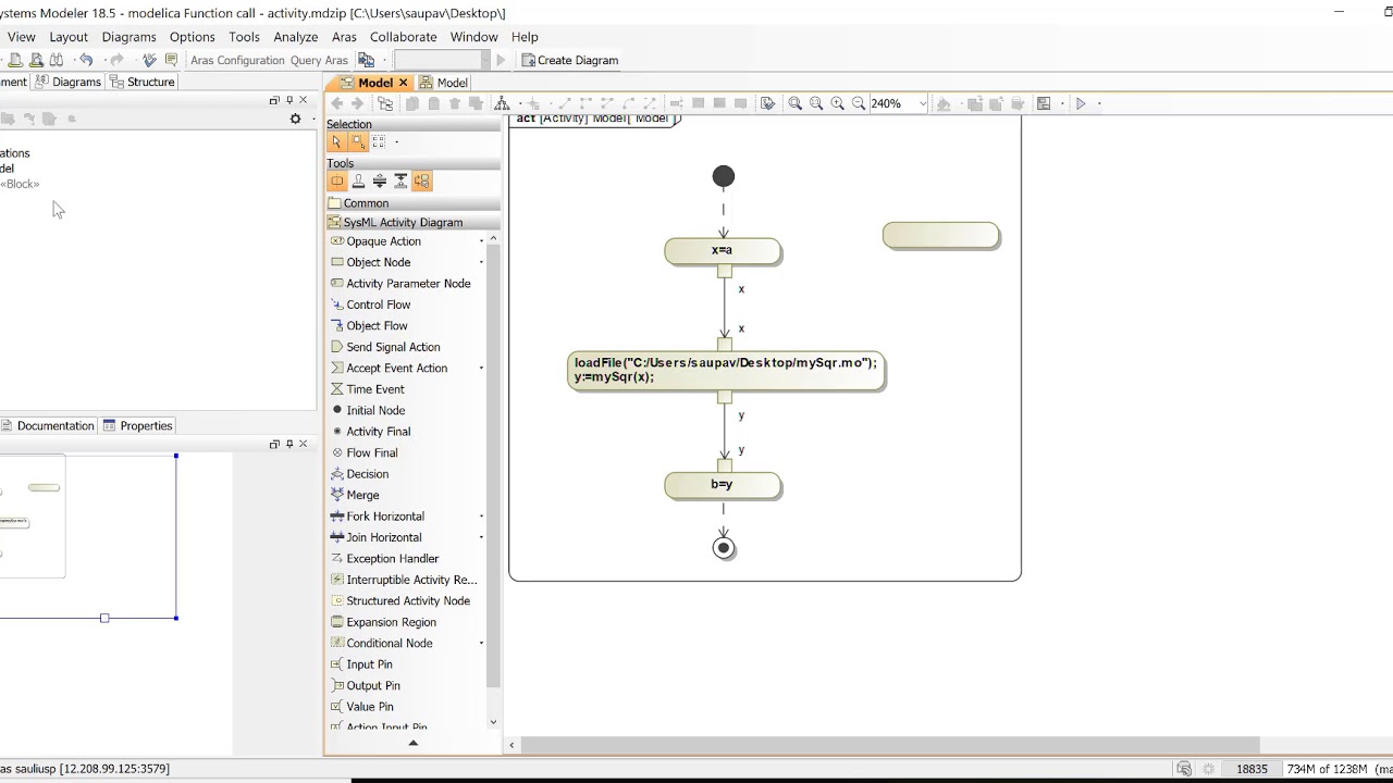 Execute Modelica Function from SysML - YouTube