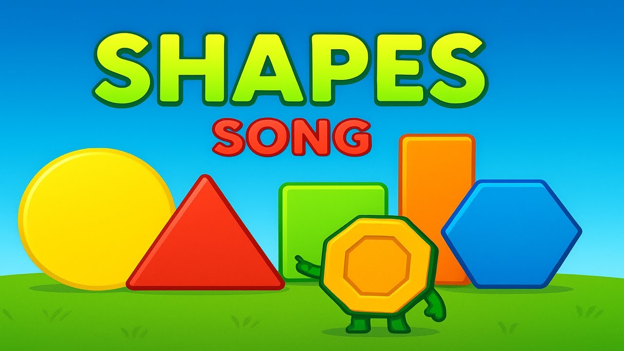 🎶Shapes Song for Kids | Learn 2D Shapes with Colors and Fun Animation ...