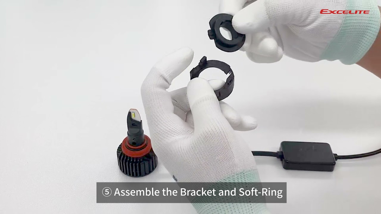 How to install brackets for EXCELITE H7 LED E-Series B Type - YouTube