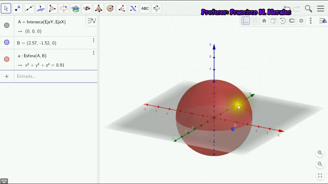 ESFERA CON GEOGEBRA - YouTube