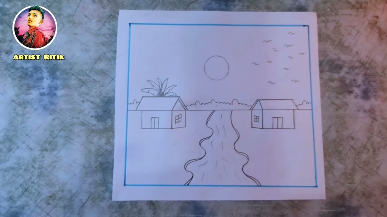 Prakitik Drisso Drawing || Easy Nature Drawing Tutorial || Pencil ...