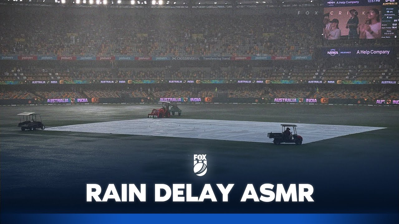 4 hours of Gabba heavy rain and pitch drainage ASMR | Fox Cricket - YouTube