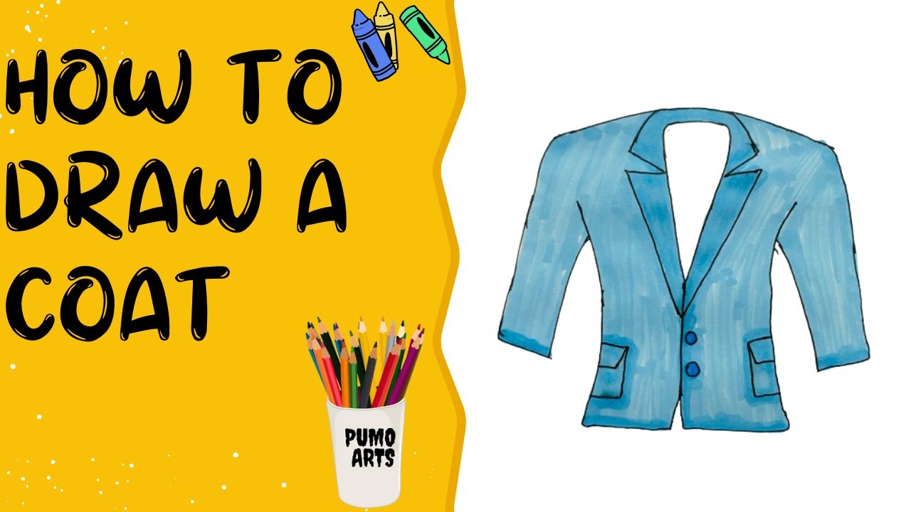 How to draw a Coat for kids/Easy coat drawing/Dress drawing/Pumo Arts ...