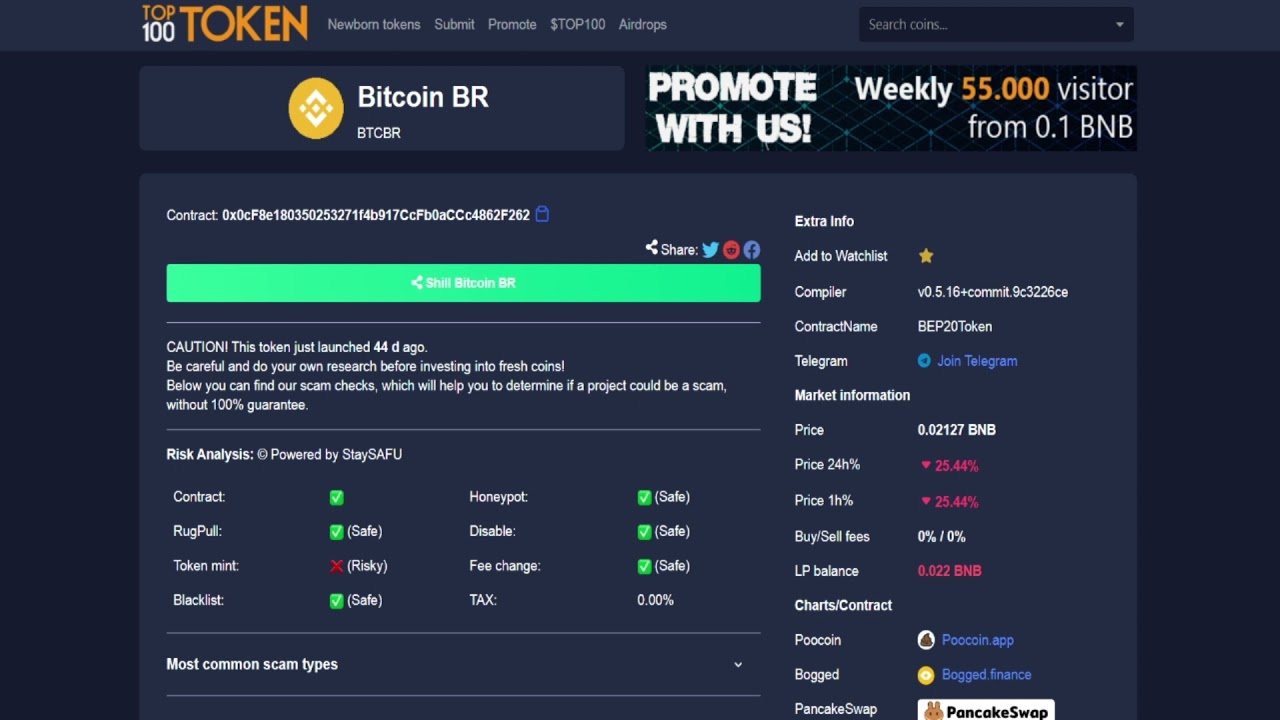 $BTCBR on Top100Token | Toplist Tokens, Coins, NFTs on Binance ...