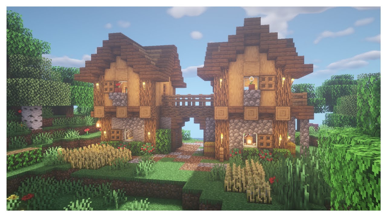Minecraft : Little medieval house (EASY TUTORIAL) - YouTube