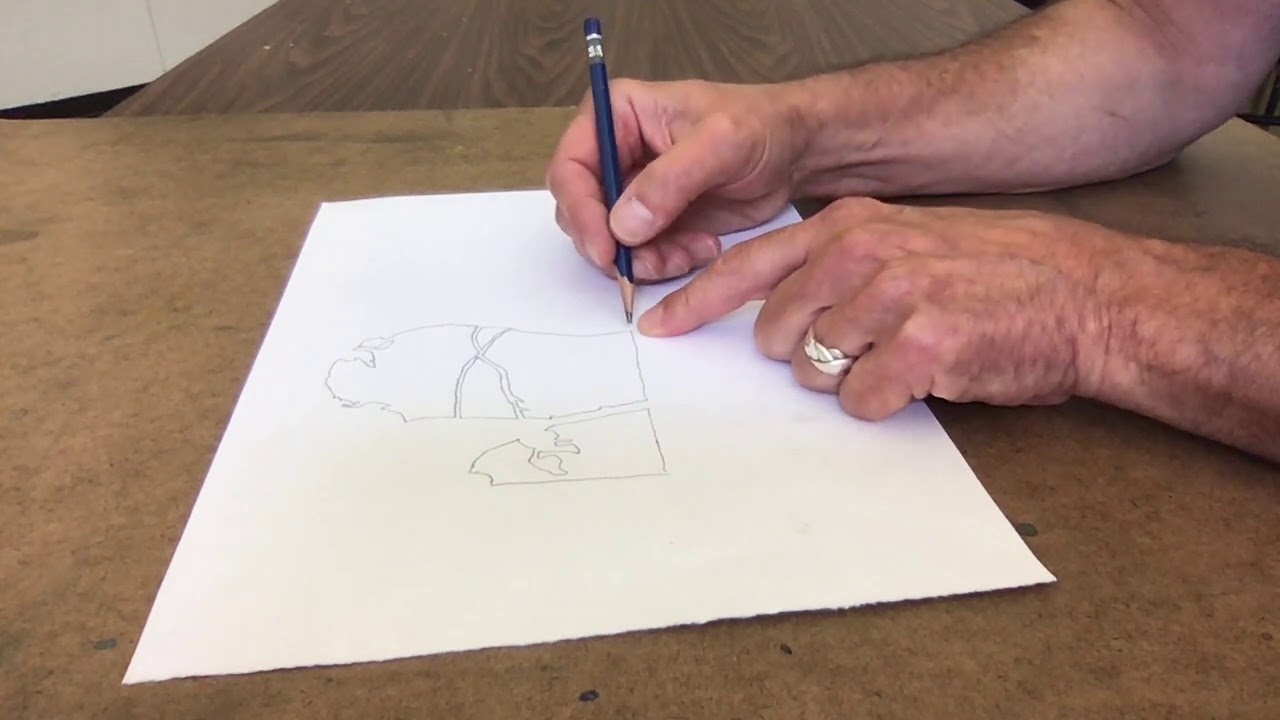 negative shape drawing using contour line - YouTube
