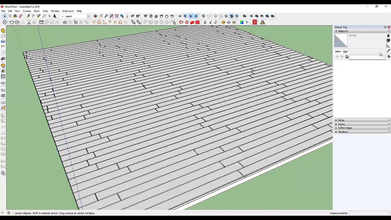 Tutorial Sketchup Membuat Lantai Kayu Dengan Plugin Sketchup - YouTube