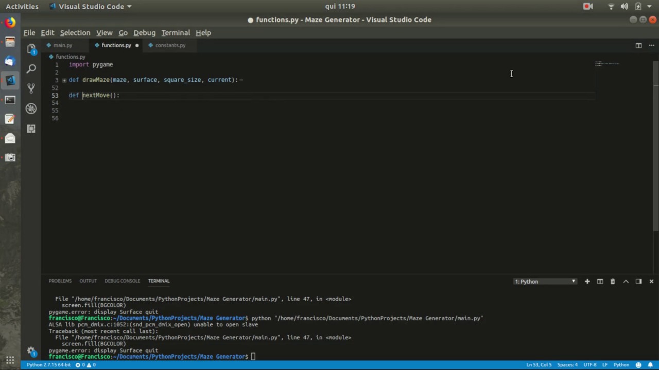 Maze Generator in Python - Part 2 - YouTube