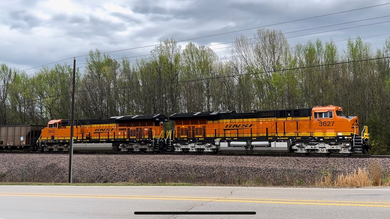 347 Bnsf Coal Train 3627#bnsftrains #coaltrain - YouTube