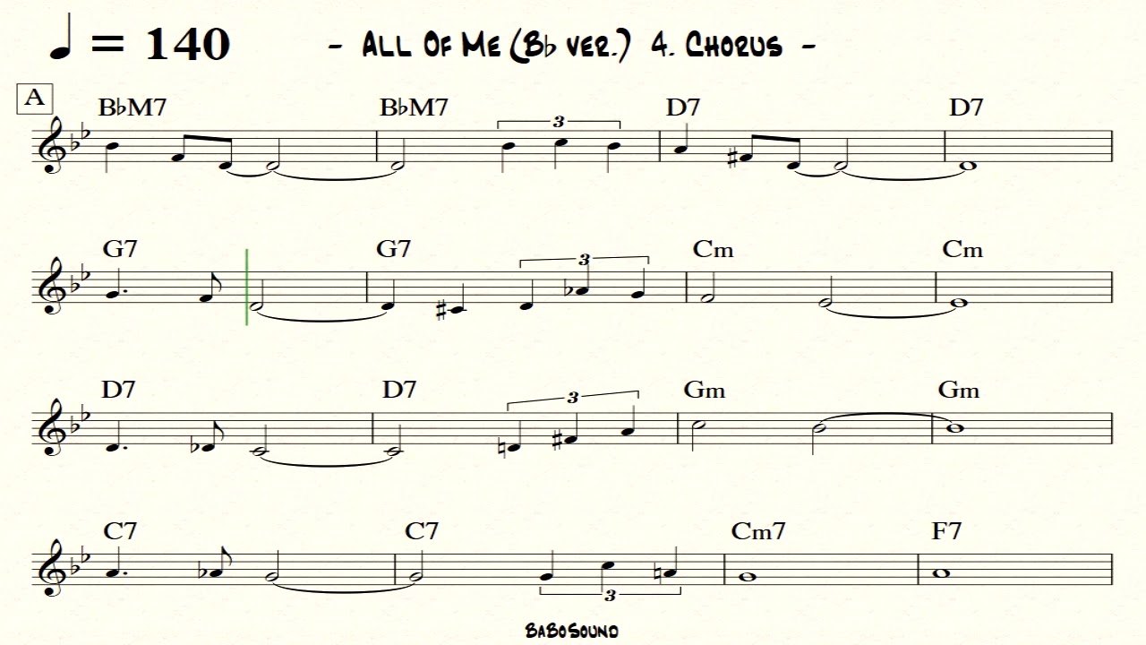 All Of Me Backing Track Chords - Chordify