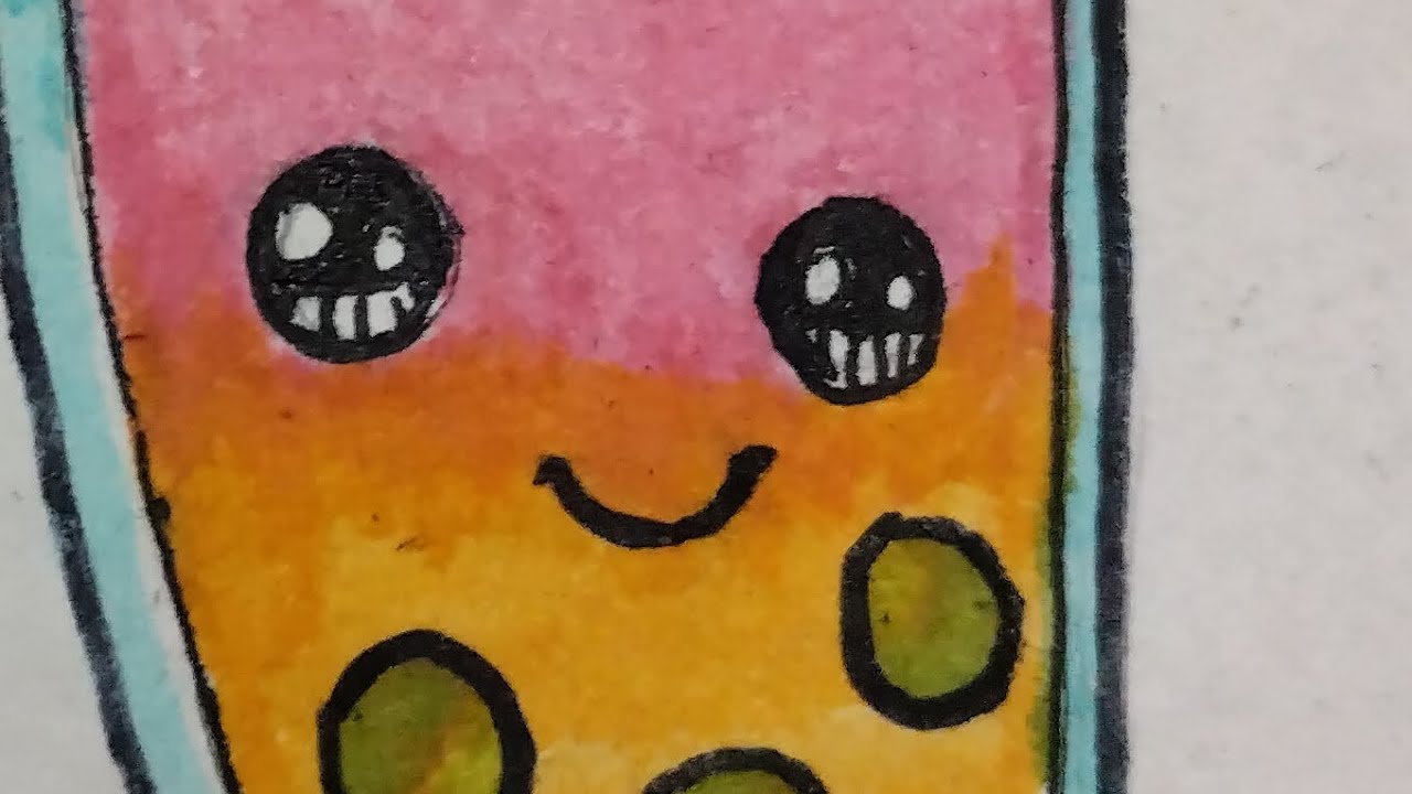 how to draw a cute bubble tea | #youtubevideo #bubbletea - YouTube