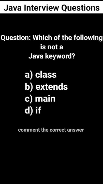 which of the following is not a java keyword? java interview questions #java #javainterview ...