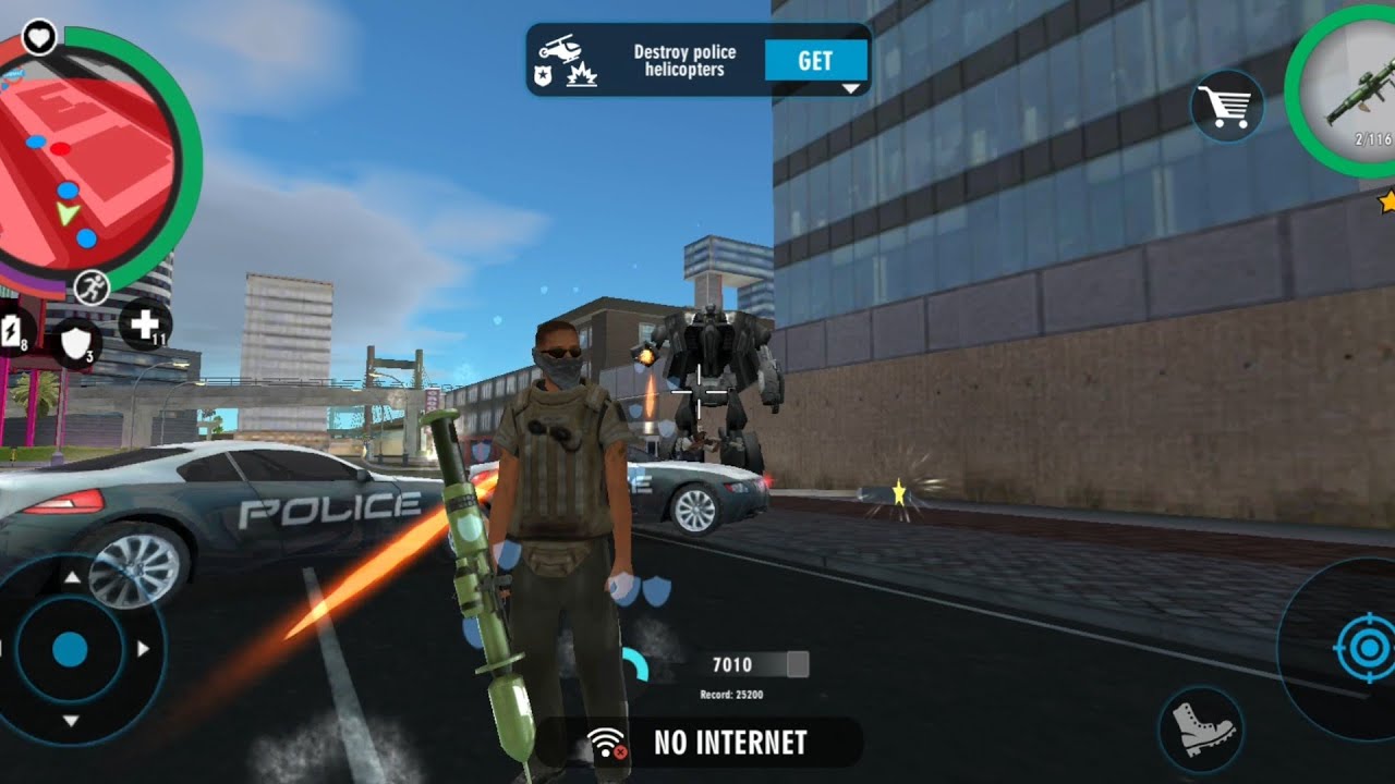 Real Gangster Crime IN WAR WITH THE POLICE ROBOT | ANDROID GamePlay ...