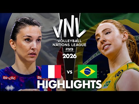 Brazil 🇧🇷 vs France 🇫🇷 | Highlights | Women's VNL 2026
