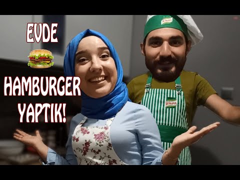 EVDE KOLAY HAMBURGER YAPTIK! (Hamburger Köftesi Nasıl Yapılır?) #emrinolurpaşam
