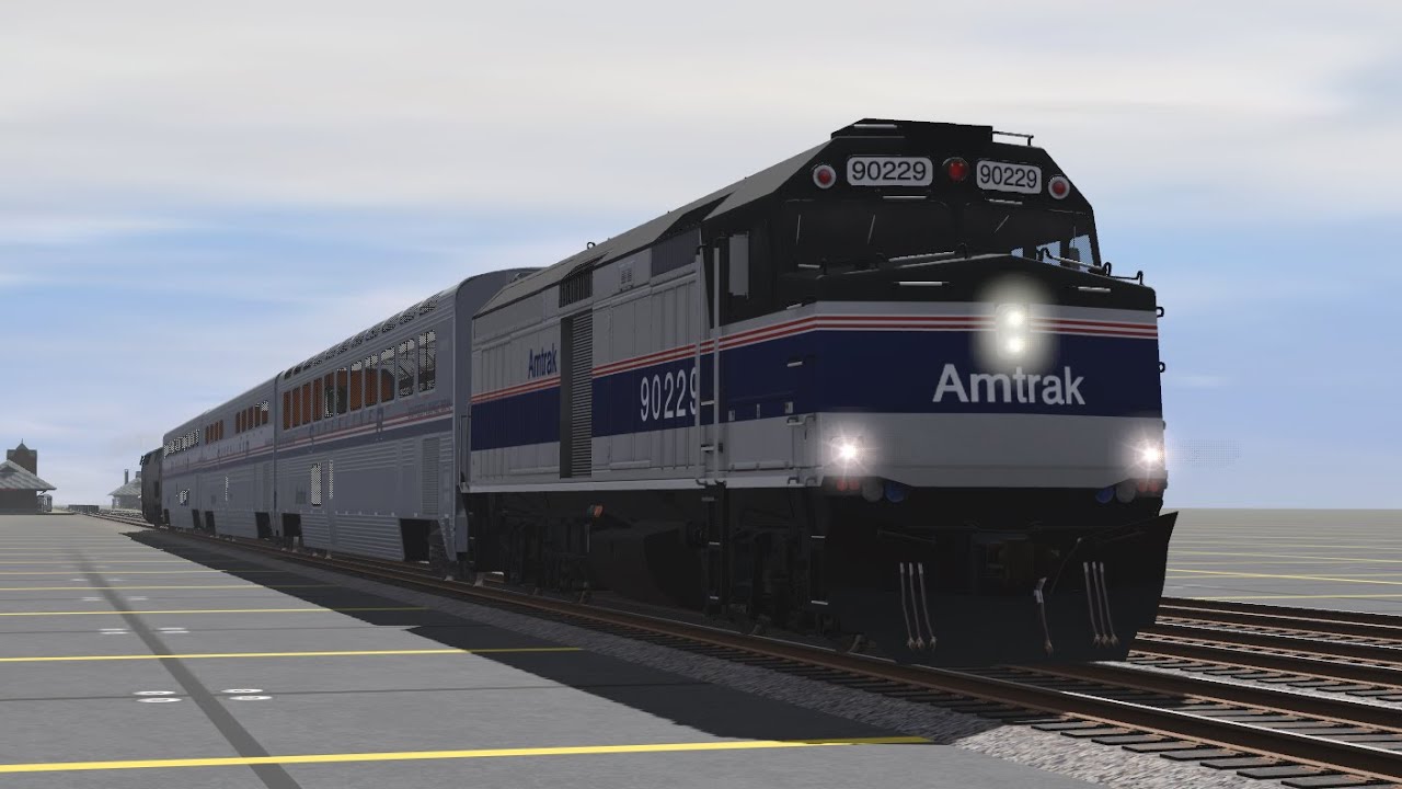 Trainz 22/Plus: Amtrak F40/NPCU 90229 in Phase IV - YouTube