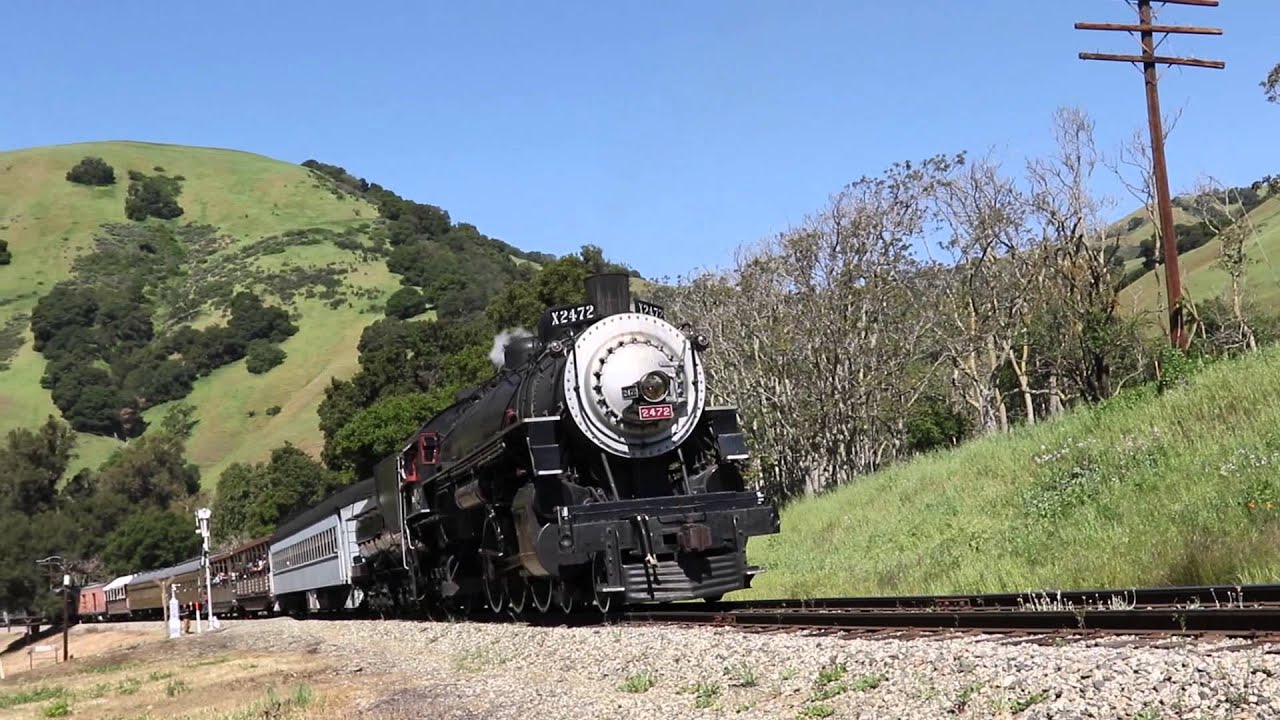 Southern Pacific 4-6-2 (SP 2472) at Niles Canyon - YouTube