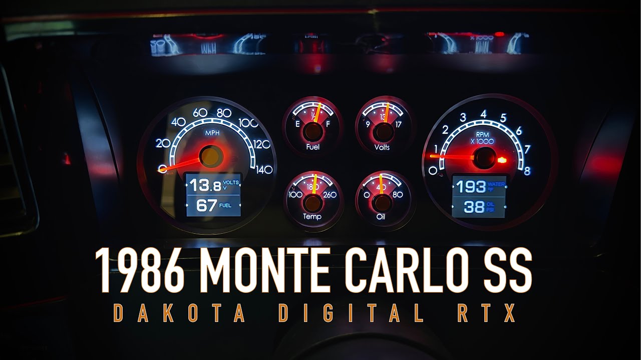 Dakota Digital Dash Install: G-Body 1986 Monte Carlo SS - YouTube