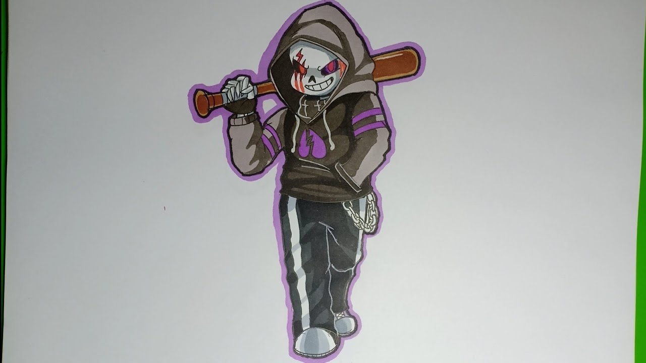 How To Draw scoundrel sans undertale Thử Thách Chế Sans - YouTube