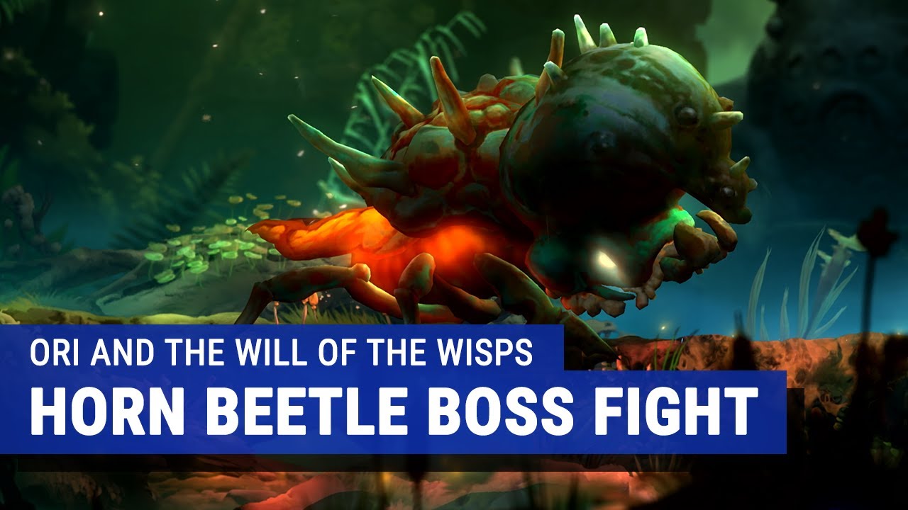 Ori and the Will of the Wisps: Horn Beetle boss fight - YouTube
