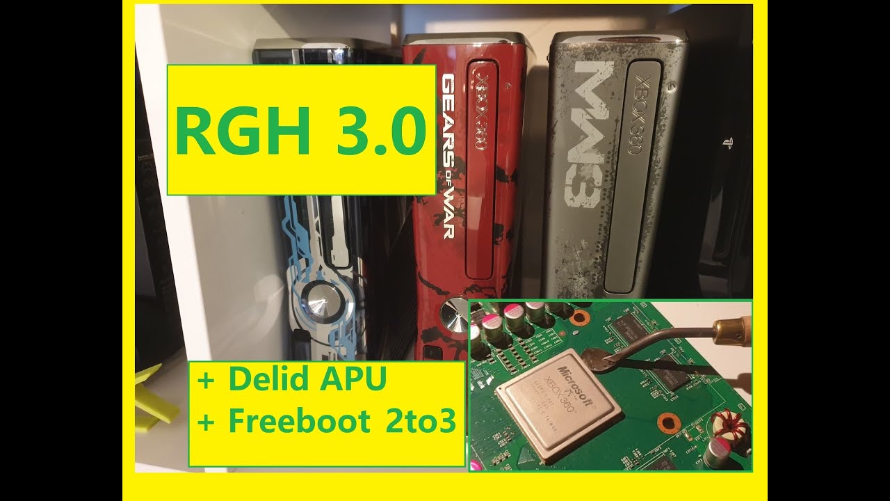 RGH 3 Trinity howto Freeboot_2to3 + Delid - YouTube
