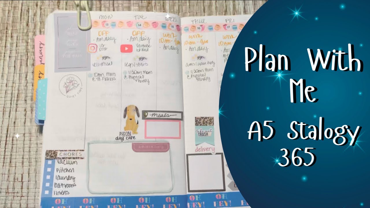 A5 Stalogy 365 Plan With Me | 13-19 March 2023 | No Sticker Kit - YouTube