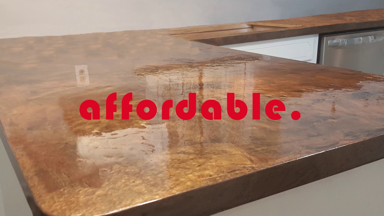 Epoxy Countertops - Unlimited Color Options - YouTube