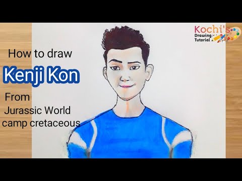 How to draw Kenji Kon from Jurassic World Camp Cretaceous || Kenji kon ...