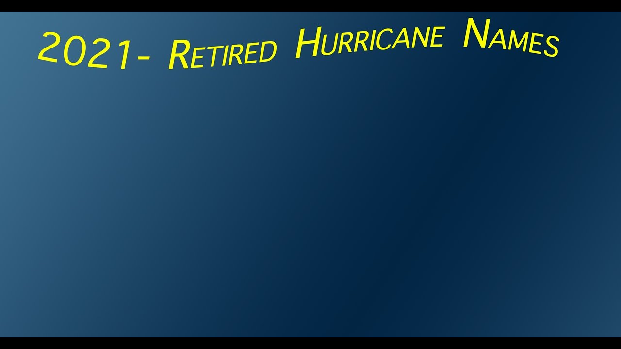 Retired Hurricane Names for 2021 Atlantic Hurricane Season - YouTube