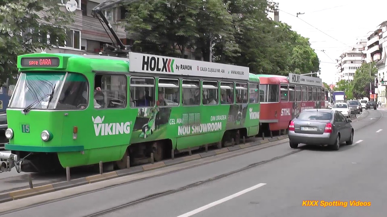 164 Tramvaie in Oradea / Trams of Oradea - 30.Mai.2019 - YouTube