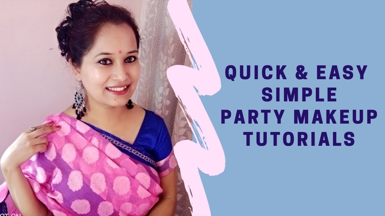 Quick and simple party makeup tutorial || Step by step || Pinky - YouTube
