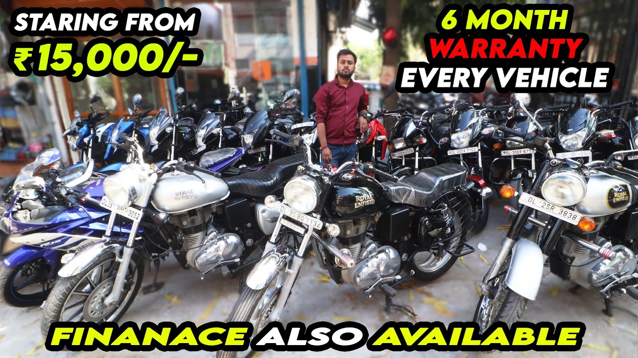 Second-hand Bikes, bullets & scooty ₹15,000/- | Cheapest Bike Market In ...