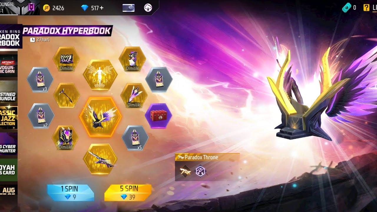 GACHA PARADOX HYPERBOOK 350 DIAMOND !!! DAPAT 4 ??? WAHHH 😧 #ff #ffmax ...