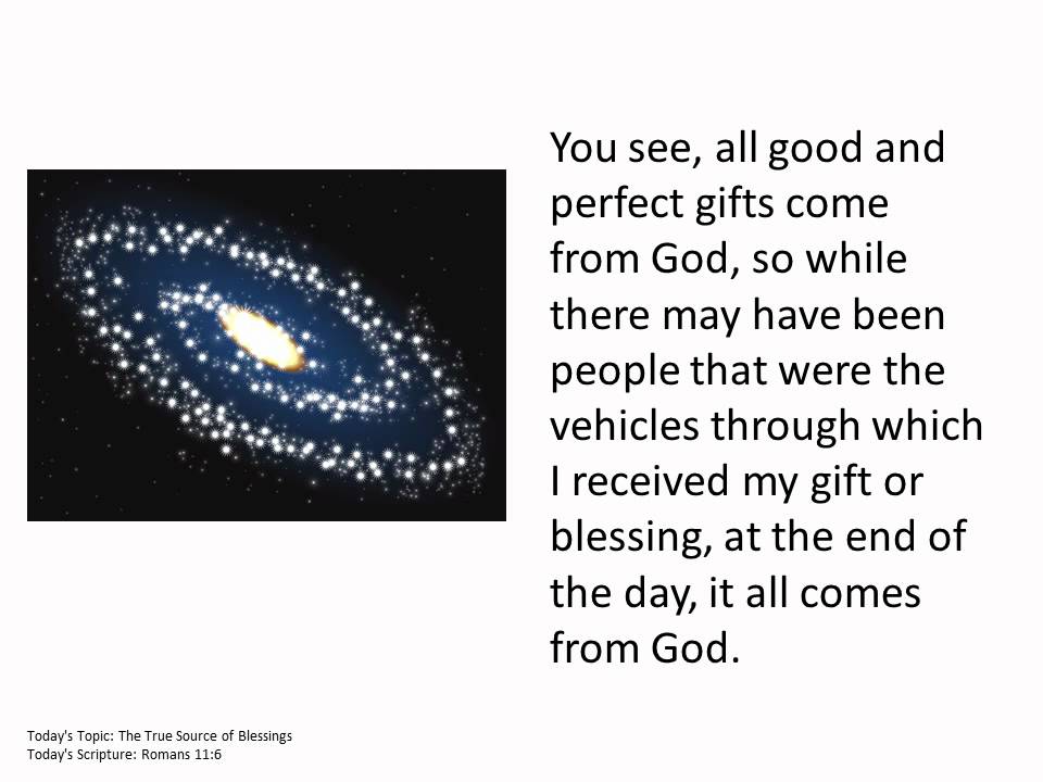 The 360 Second Word - The True Source of Blessings - YouTube