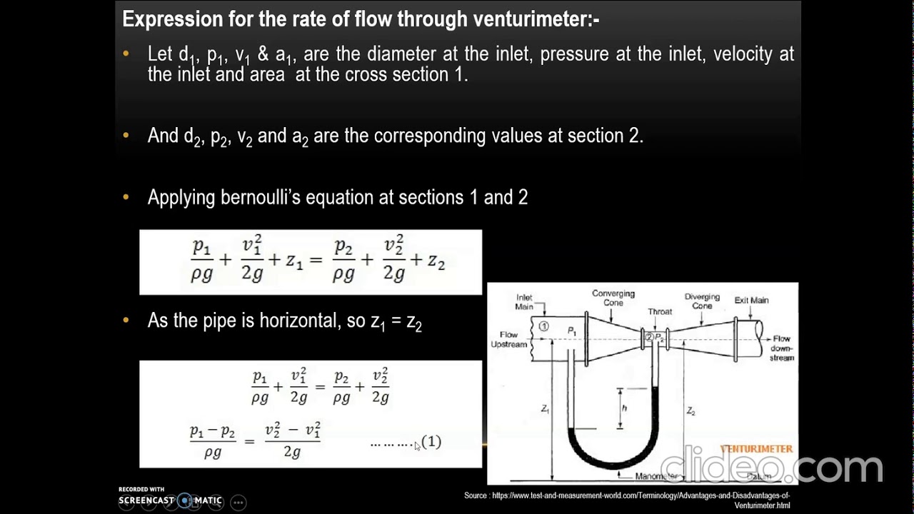 58 Fluid Dynamics Bernoullis equation Problems - YouTube