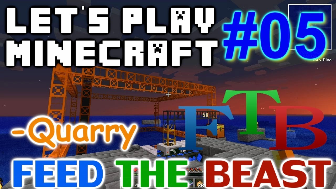 Let's Play Minecraft FTB Ep #5 - Quarry - YouTube