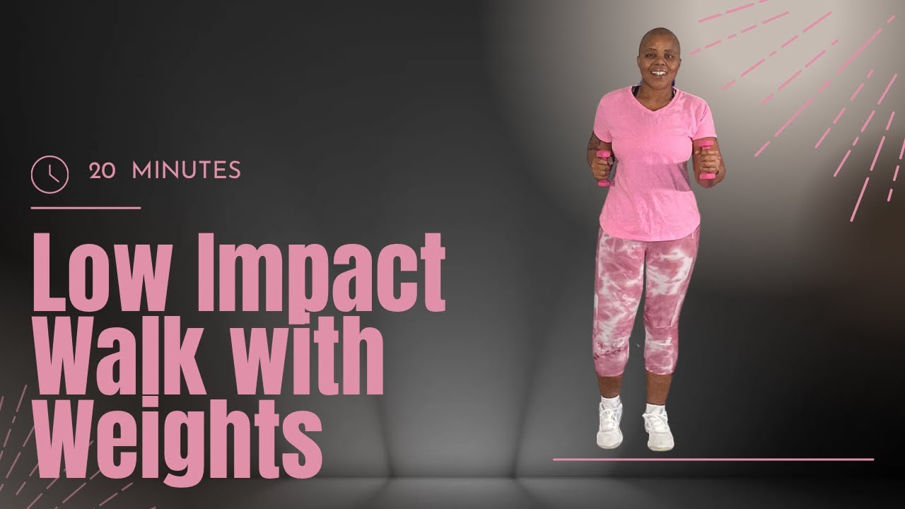 Get Fit at Home: 20 min Low-Impact Weighted Walk - YouTube